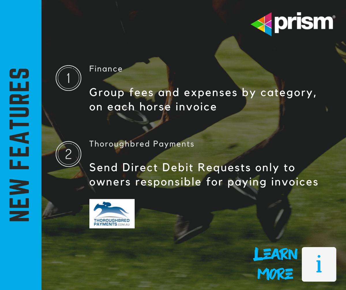 New Feature: Two improvements to the Prism Finance module